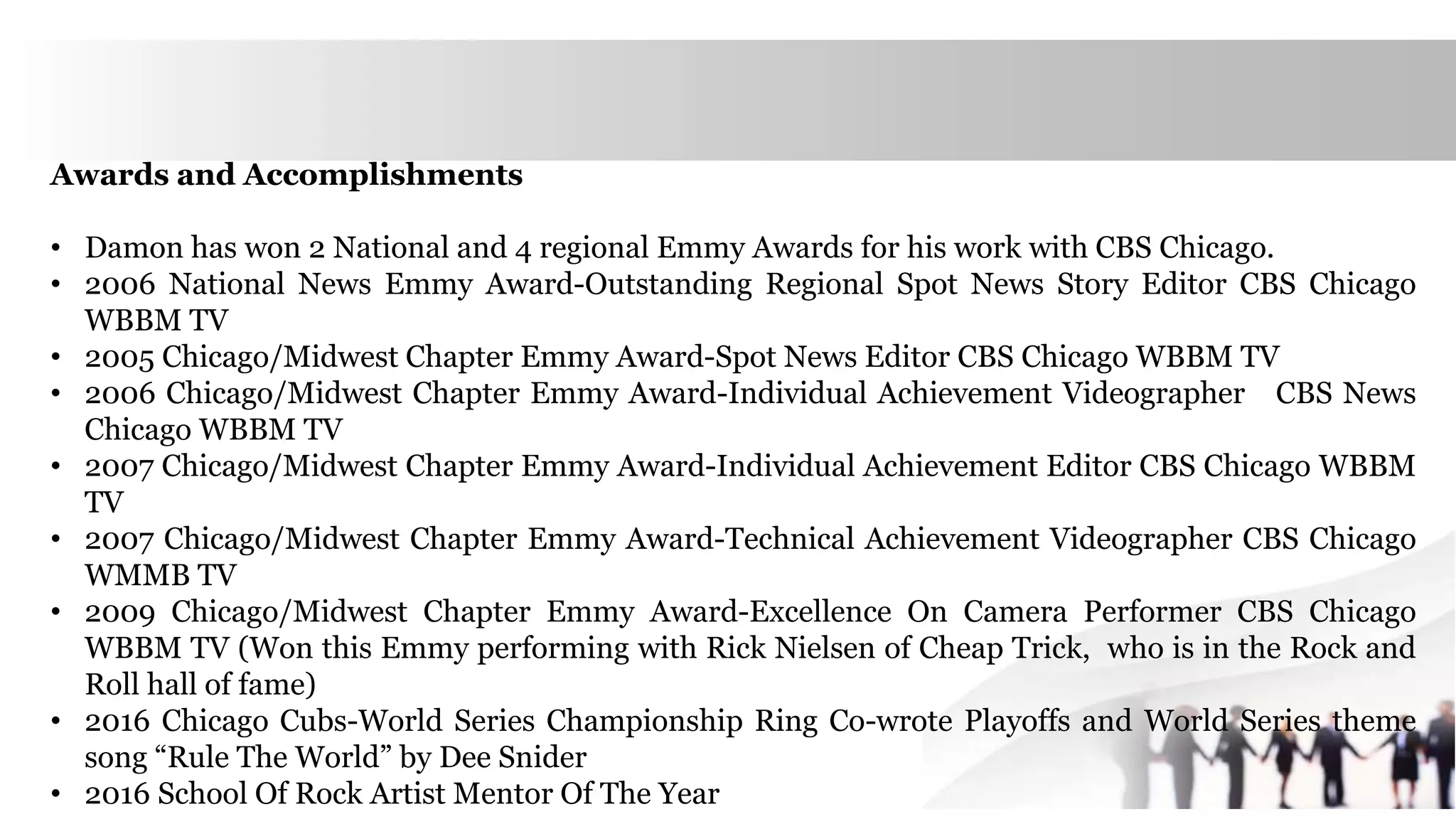 Damon Ranger’s Awards and Accomplishments | PPT