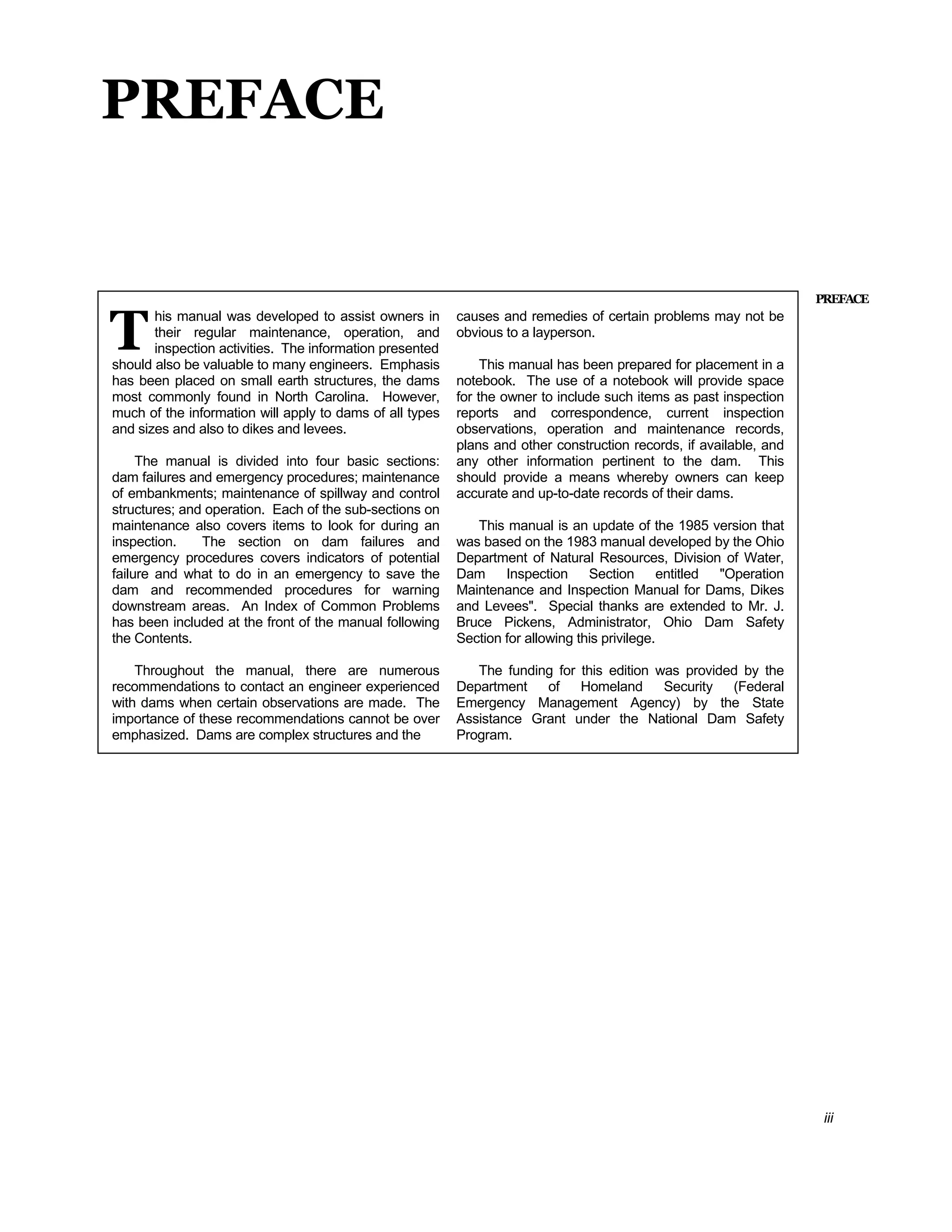Dam operation maintenance_and_inspection_manual_rev_2006 | PDF