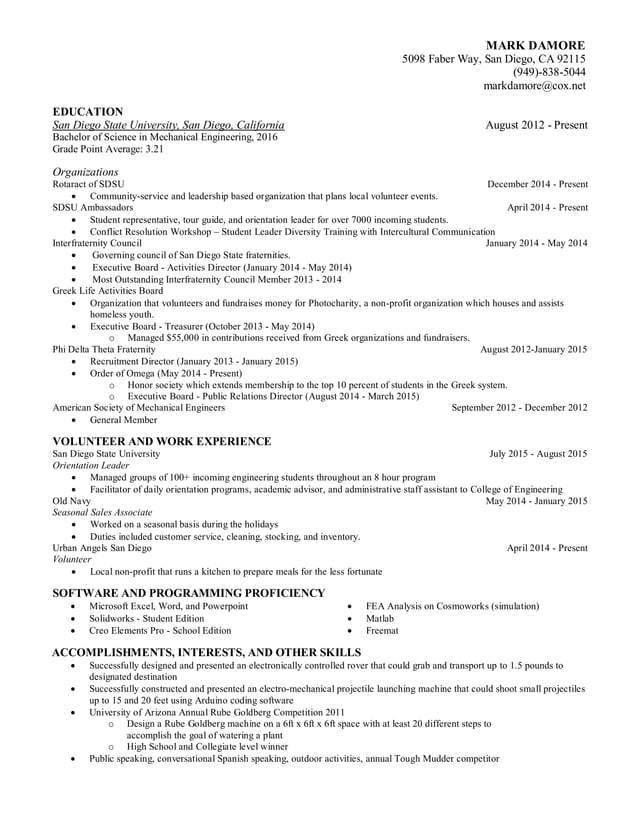 Damore Mark resume | PDF