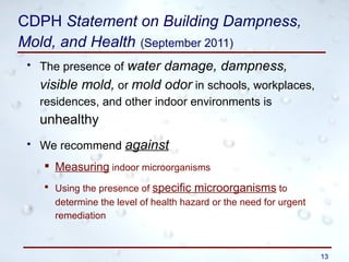 Damp mold-hlth+policy hb-2012-jm | PPT