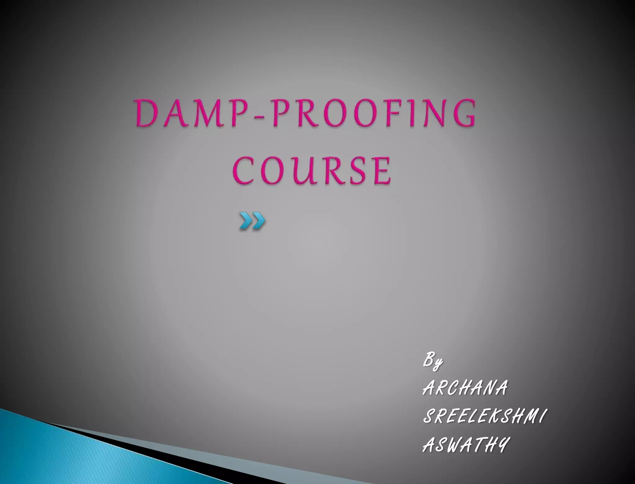 Damp proofing course archna | PPTX