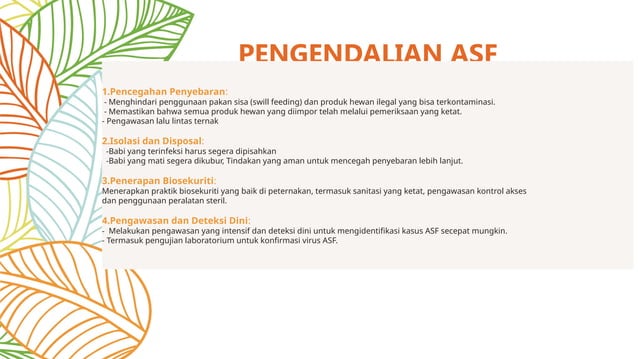 DAMPAK DAN PENGENDALIAN PENYAKIT ASF PADA PETERNAKAN BABI.pptx