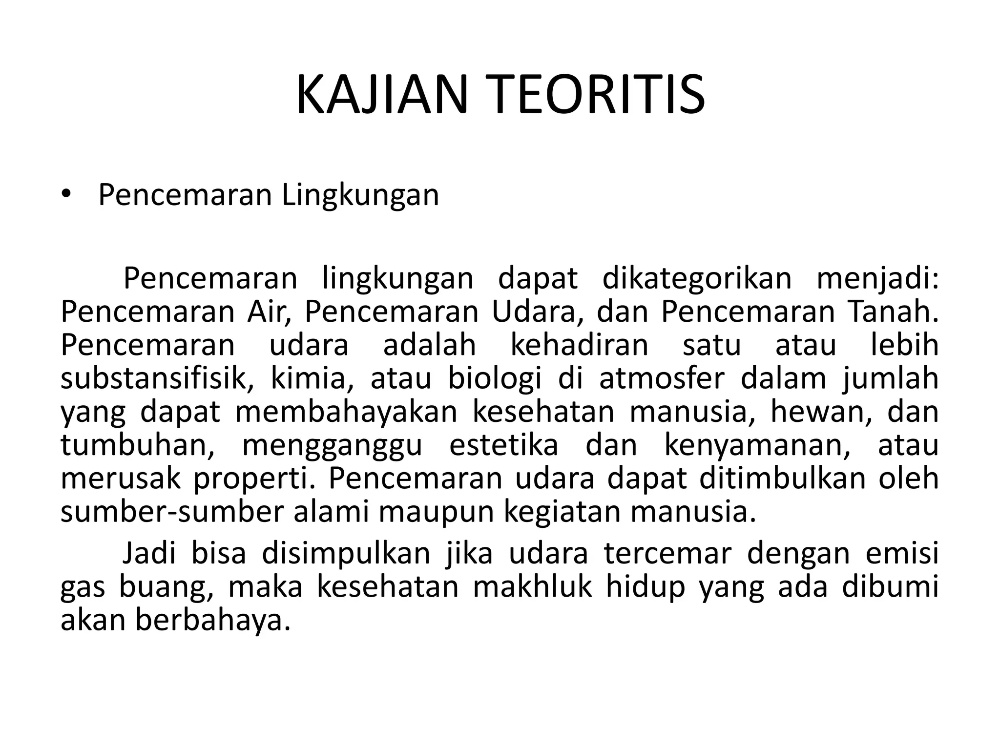 Dampak Emisi Gas Buang | PPTX