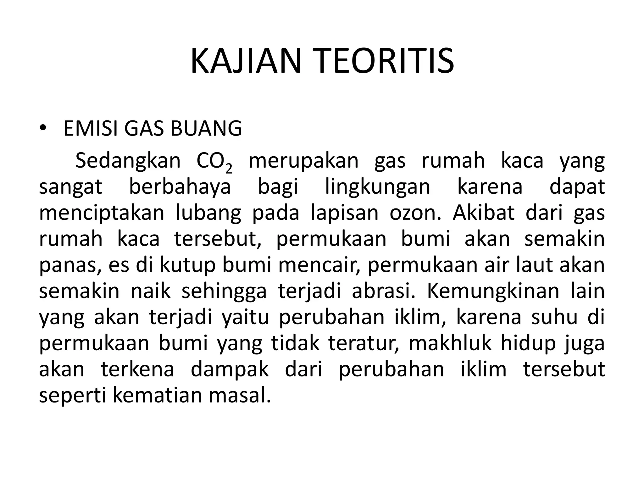 Dampak Emisi Gas Buang | PPTX