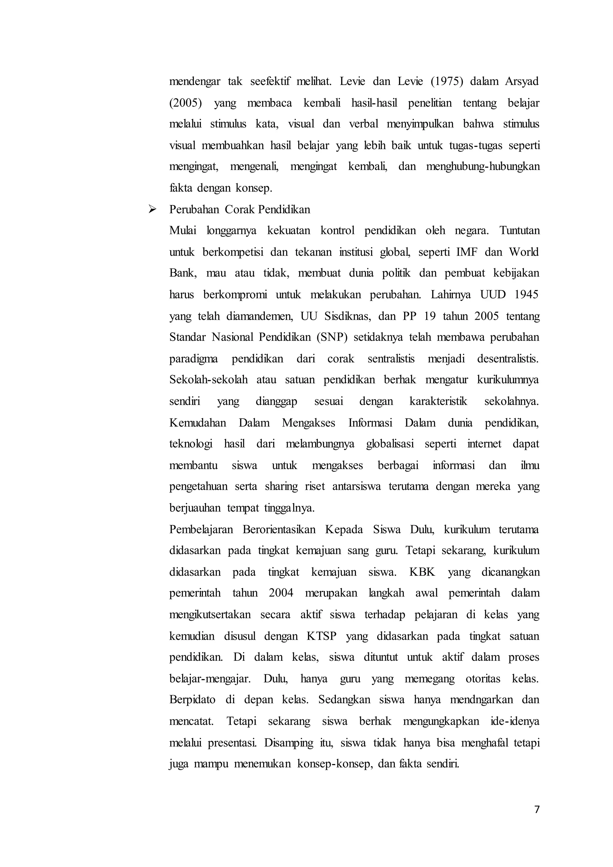 Dampak globalisasi terhadap pendidikan di indonesia | DOCX