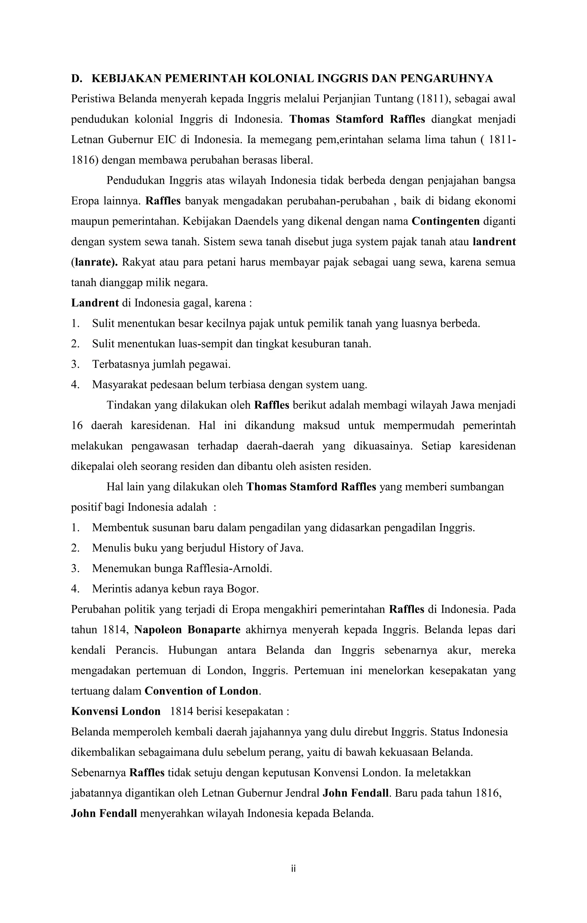 Dampak kebijakan pemerintah kolonial terhadap masyarakat indonesia | DOCX