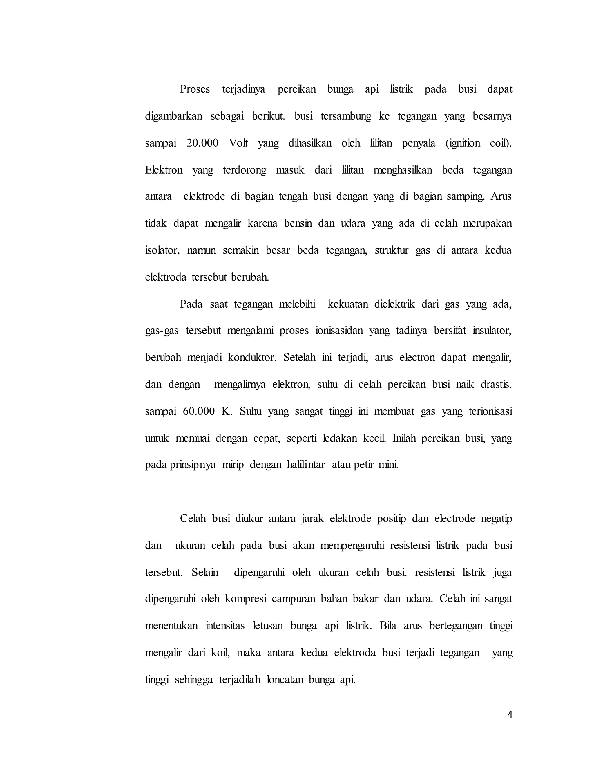 Proposal skripsi Dampak kerenggangan celah elektrode busi | DOCX