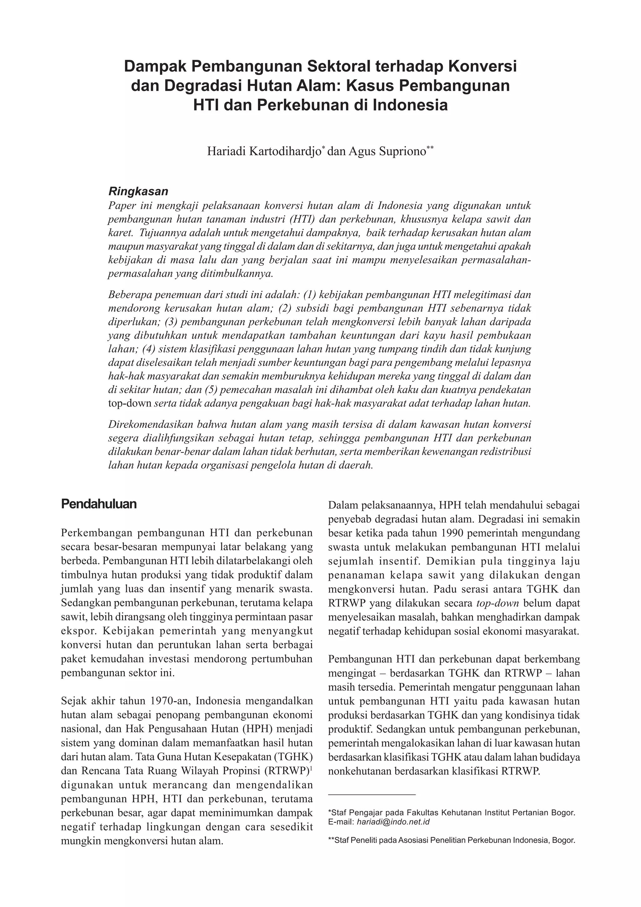 Dampak konversi htn | PDF