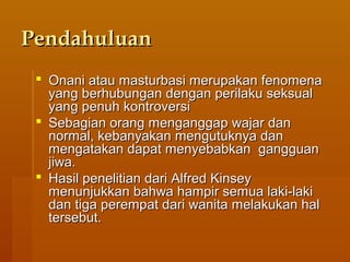 Dampak masturbasi bagi keswa | PPT