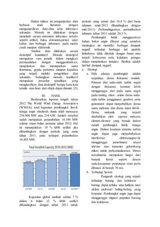 Dampak negatif pembangkit listrik tenaga angin (bayu) | DOCX