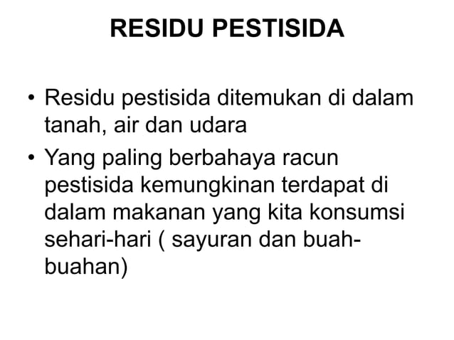 MATERI PENYULUHAN Dampak Negatif Pestisida | PPTX