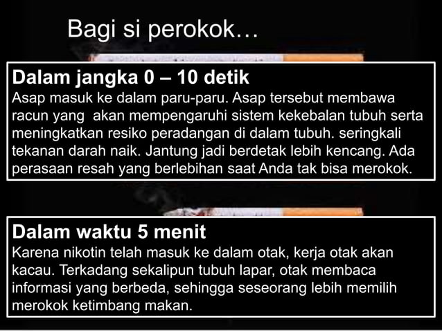 Dampak negatif rokok Kelas 8 | PPT