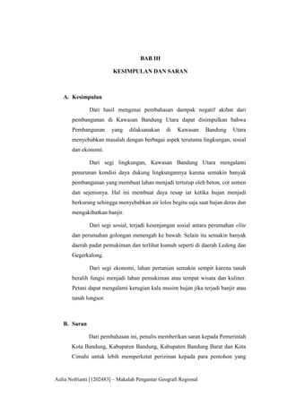 Dampak pembangunan di kbu | PDF