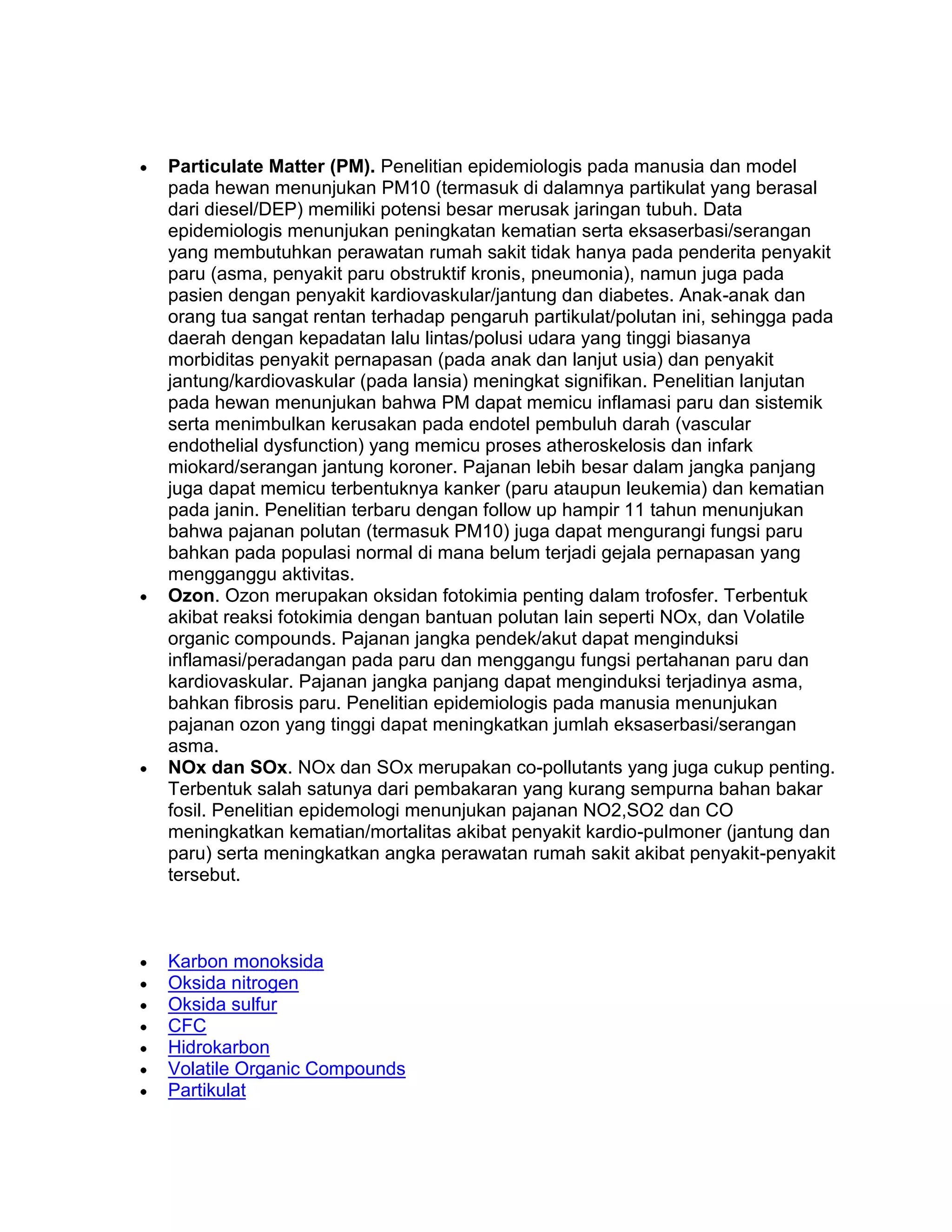 Dampak pencemaran udara dan cara mengatasi pencemaran udara | DOCX