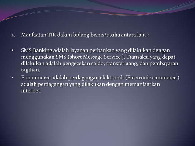 Dampak perkembangan teknologi informasi | PPTX