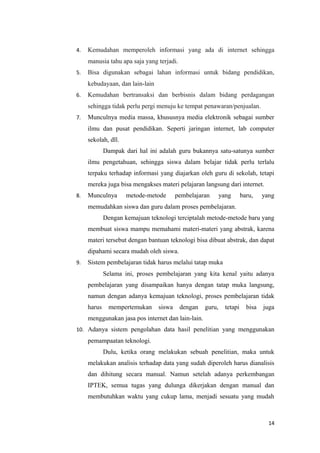 Dampak Perkembangan Teknologi Internet | DOC