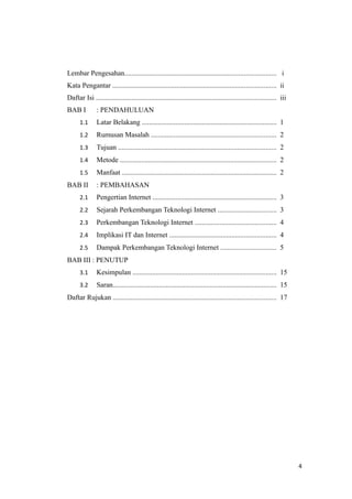 Dampak Perkembangan Teknologi Internet | DOC