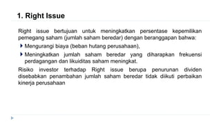 Dampak & proses corporate action. | PPTX