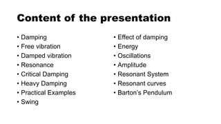 DAMPED VIBRATIONS and RESONANCE.pptx