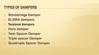 Dampers used in electrical transmission lines | PPTX