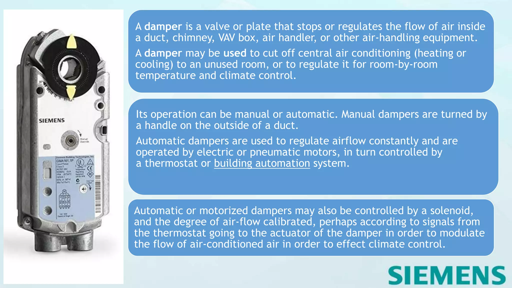 Air Damper Actuators siemens | PPTX