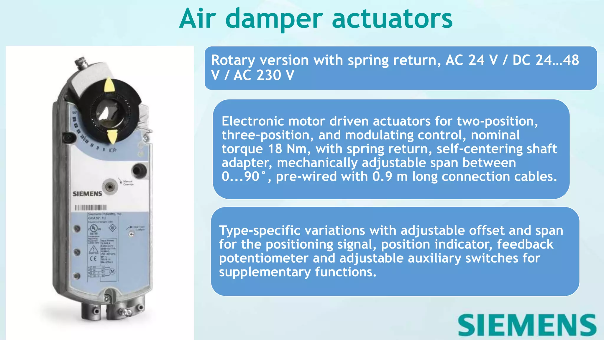 Air Damper Actuators siemens | PPTX