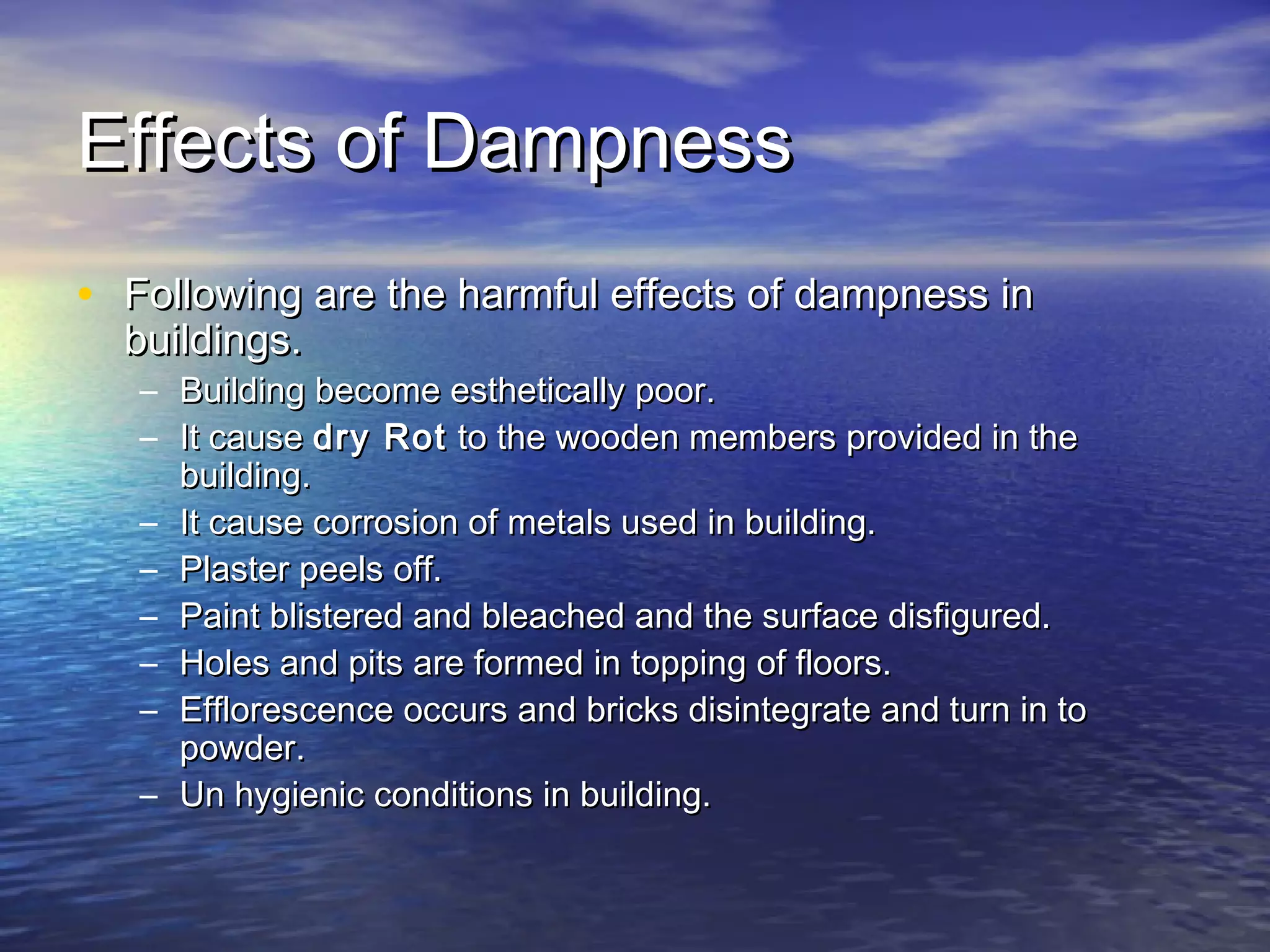 Dampness in buildings | PPT | Indoor Environmental Quality | Home & Garden