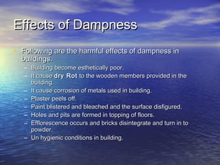Dampness in buildings | PPT
