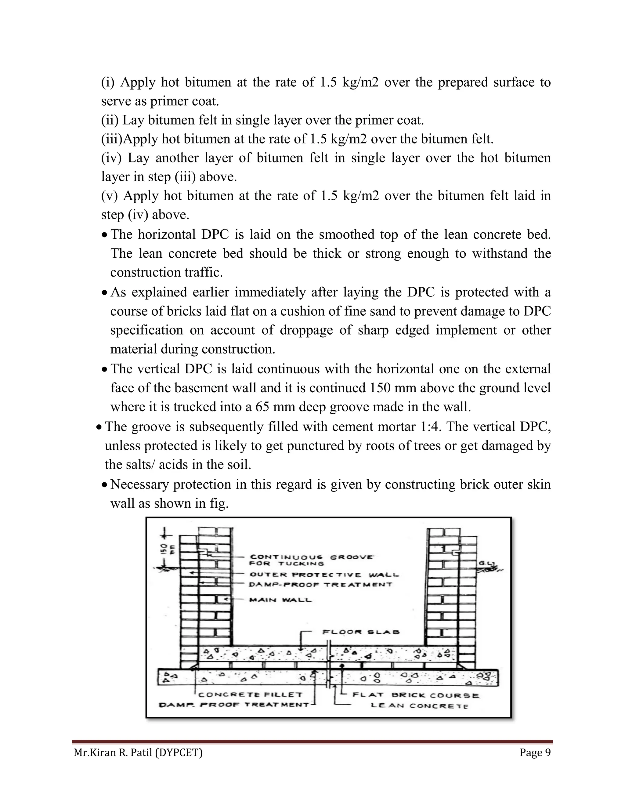 Damp prevention methods for building construction | PDF