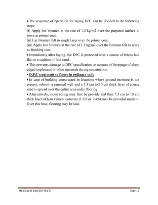 Damp prevention methods for building construction | PDF
