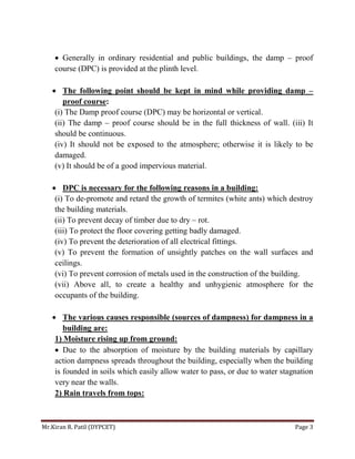 Damp prevention methods for building construction | PDF