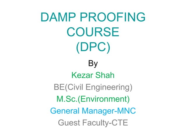 Damp Proof Course | PDF
