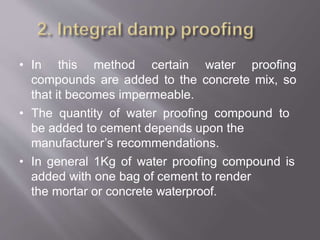Damp proof course | PPTX | Civil Engineering Industry | Industries