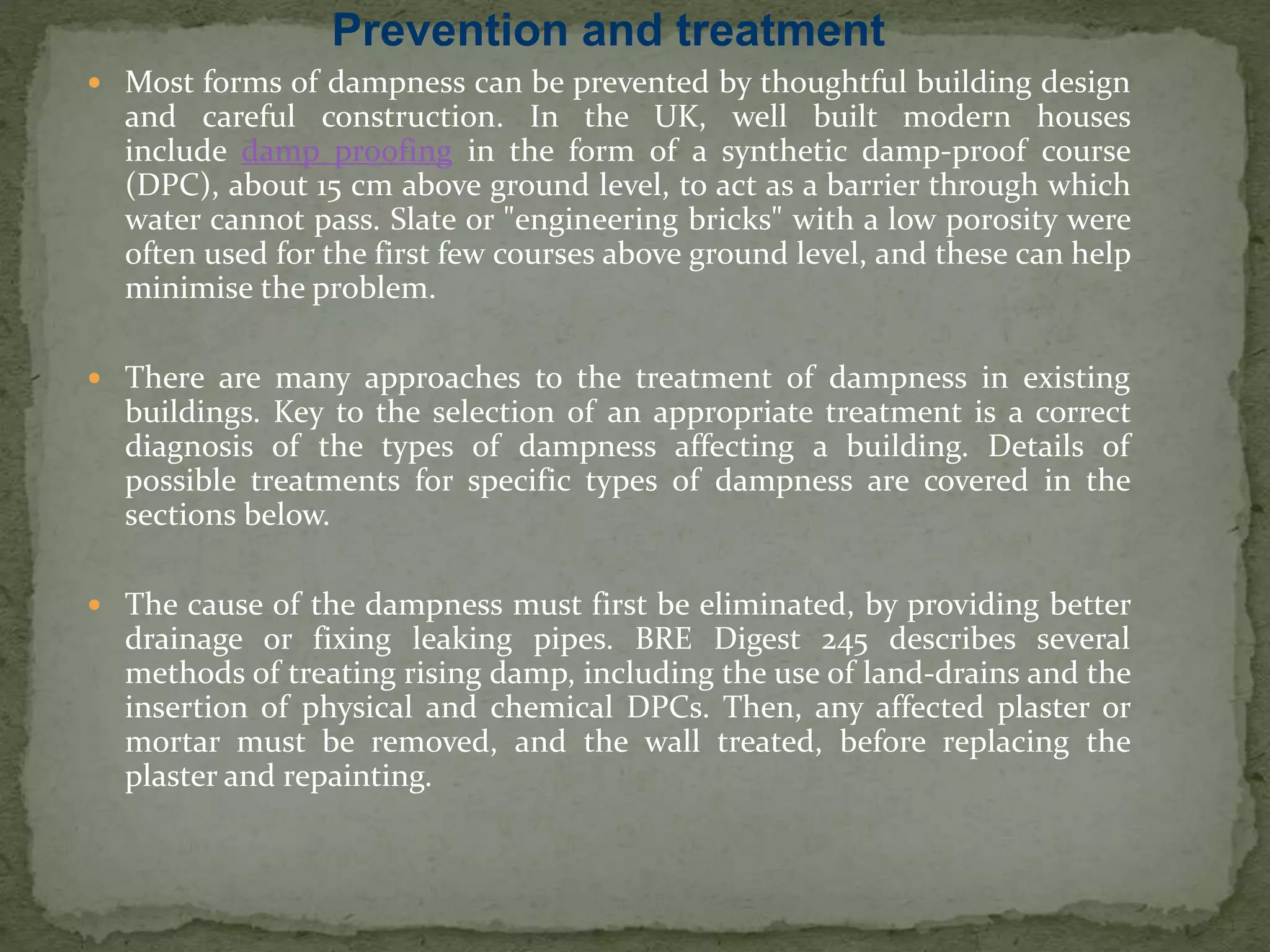 Damp proofing | PPTX