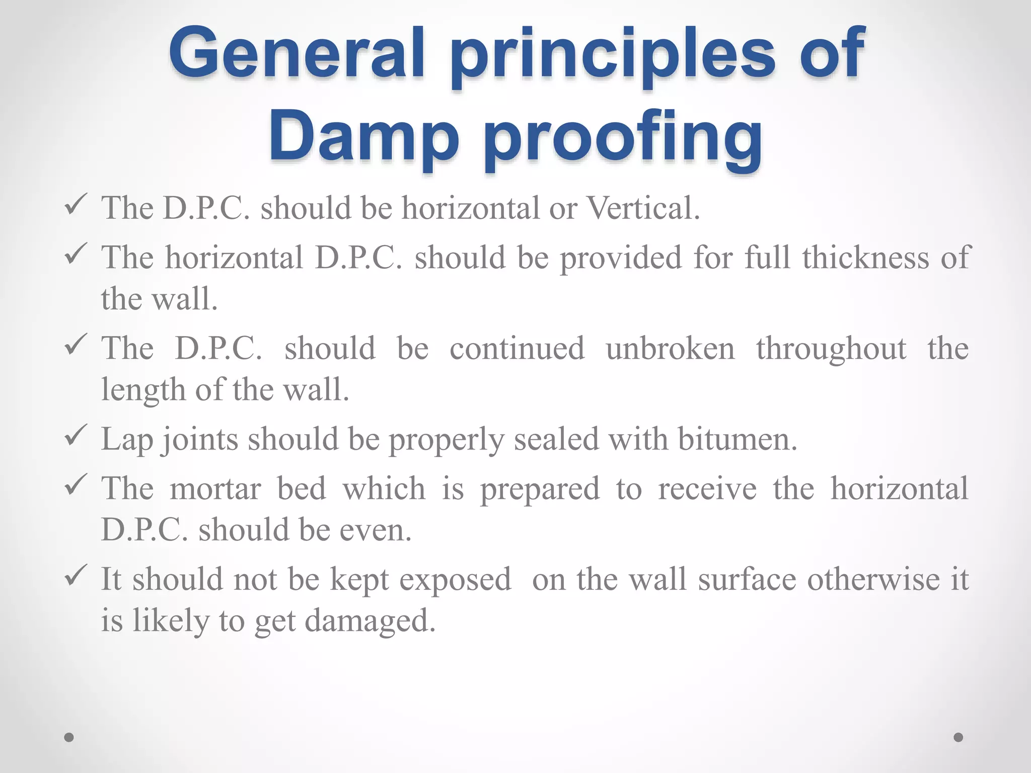 Damp proofing | PPTX