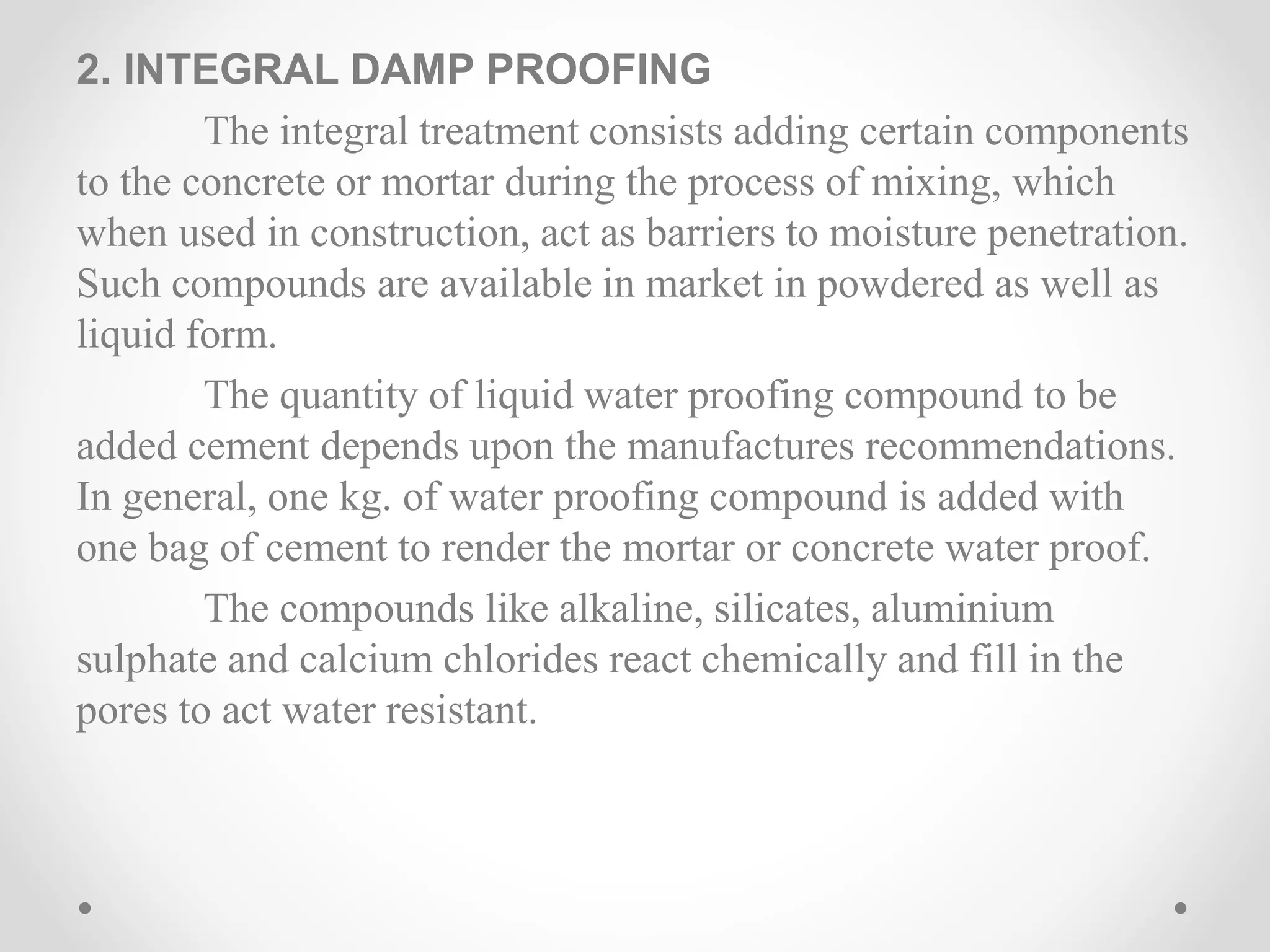 Damp proofing | PPTX