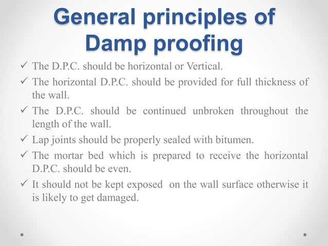 Damp proofing | PPTX