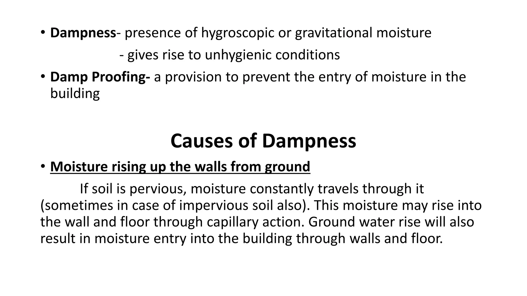 Damp proofing | PPTX