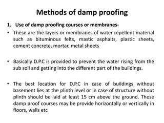 Damp proofing | PPTX