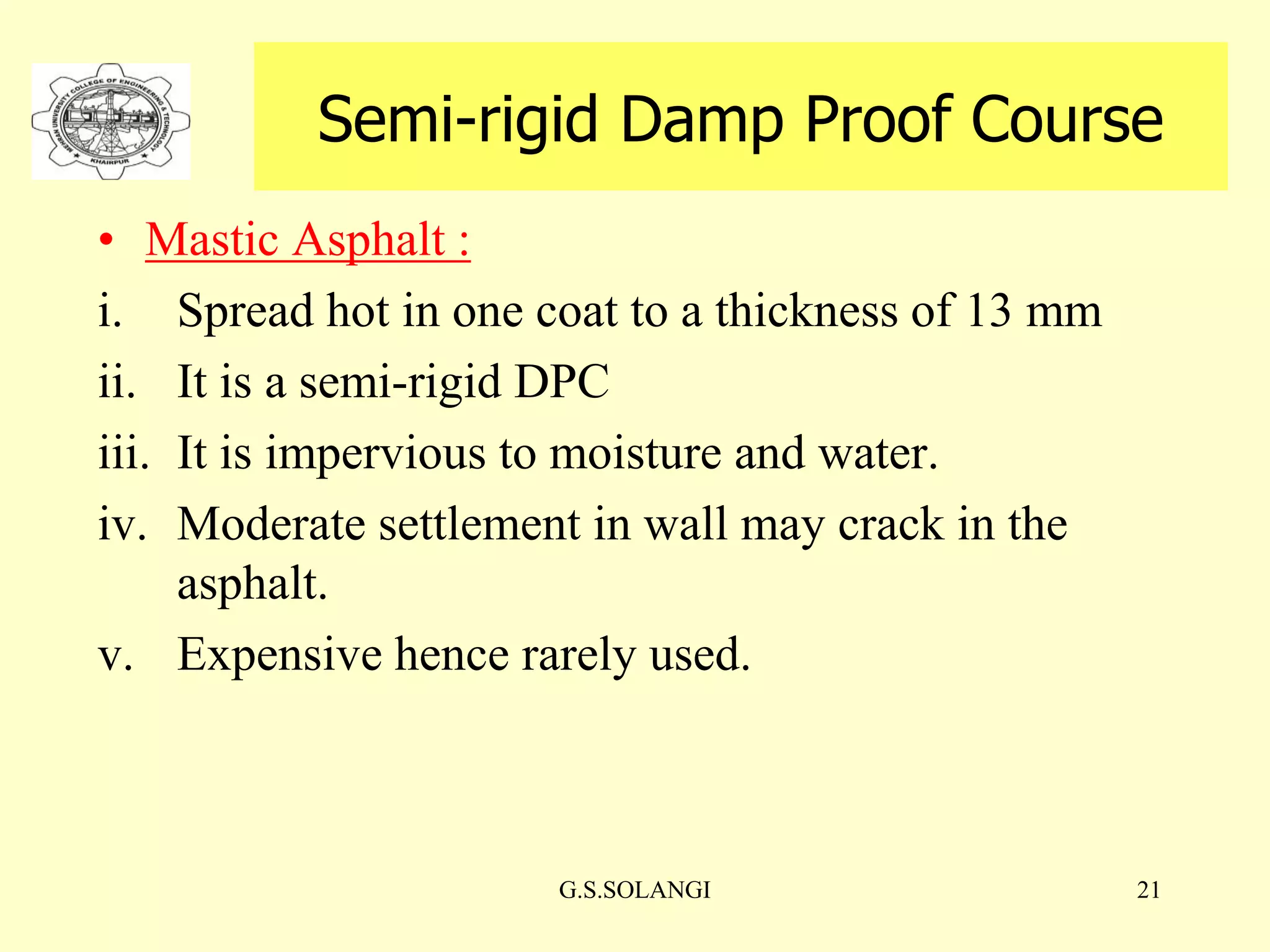 Damp proofing ppt | PPT