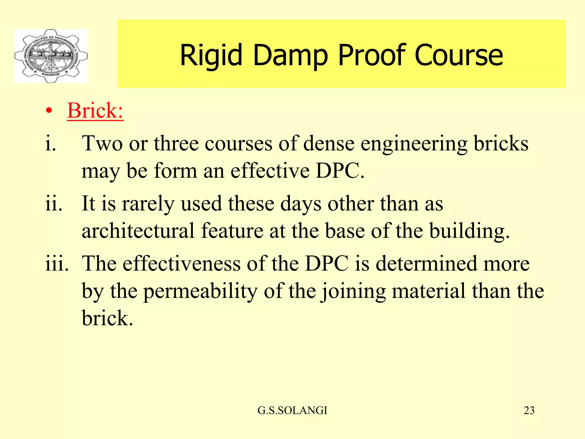 Damp proofing ppt | PPT