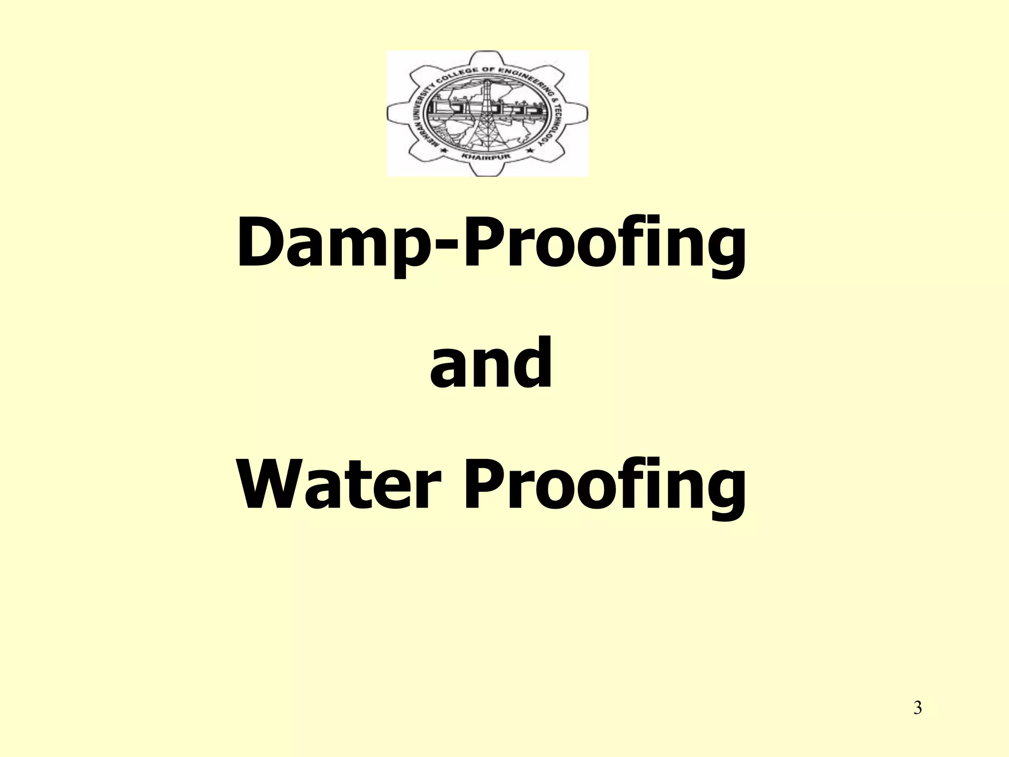 Damp proofing ppt | PPT