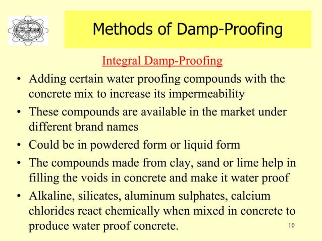 Damp proofing ppt | PPT