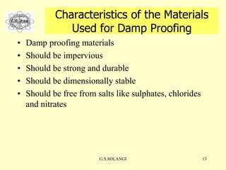 Damp proofing ppt | PPT