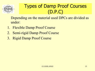 Damp proofing ppt | PPT