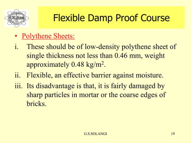 Damp proofing ppt | PPT