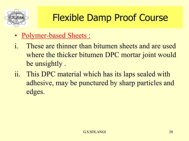 Damp proofing ppt | PPT