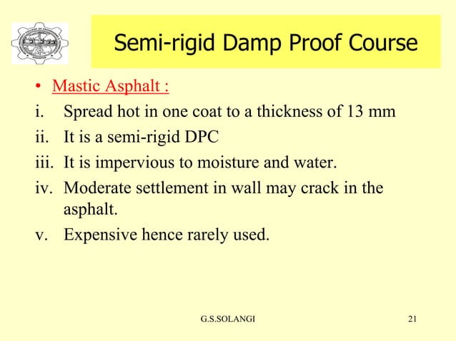 Damp proofing ppt | PPT