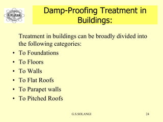 Damp proofing ppt | PPT