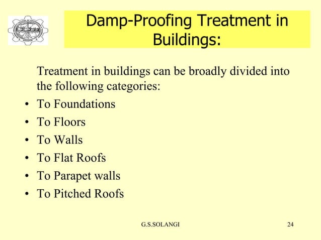 Damp proofing ppt | PPT